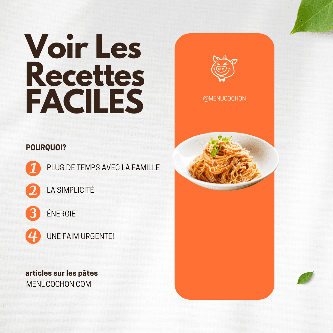 10 Recettes Faciles de Pâtes pour des Repas Délicieux en un Clin d’Œil ...