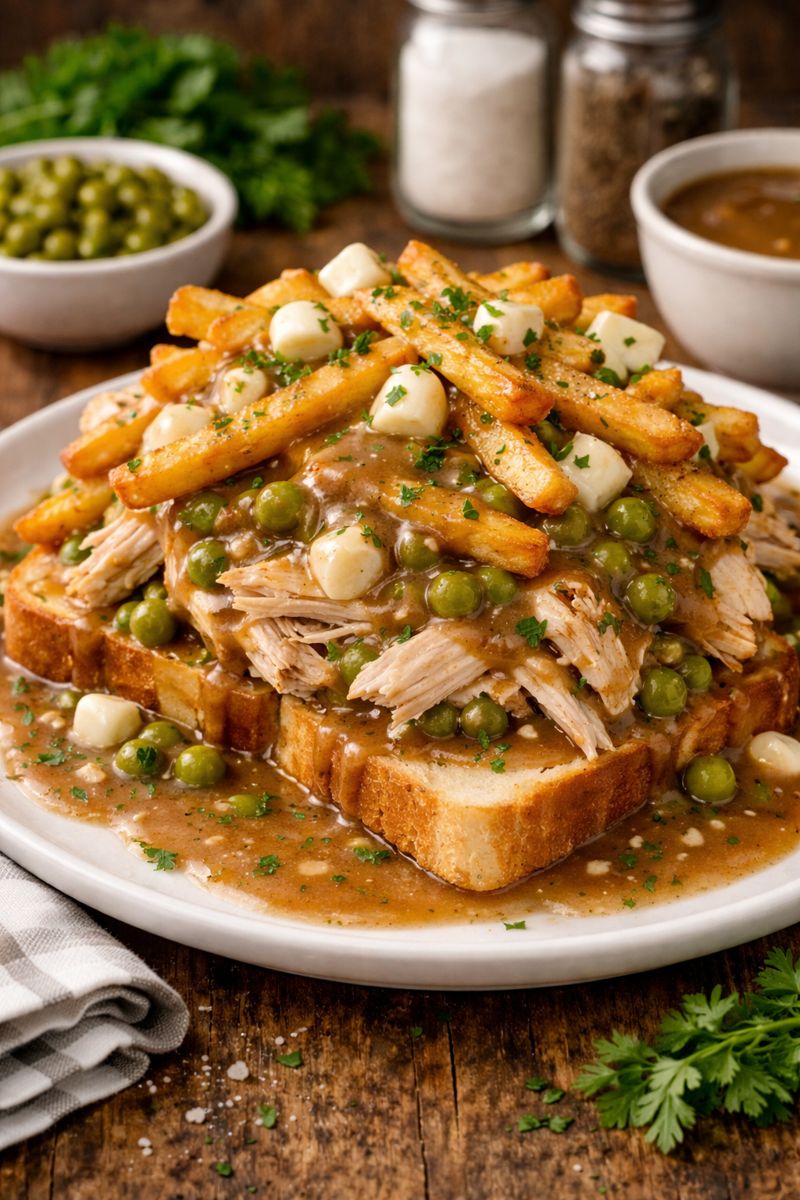Hot chicken poutine gourmande | Menucochon